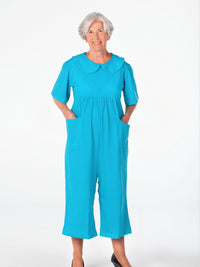 Back-Zip Culotte Jumpsuit